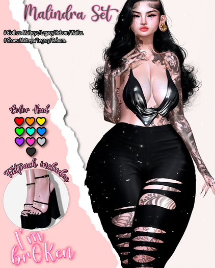 Second Life Marketplace - [I'M BROKEN] MALINDRA SET (FATPACK)